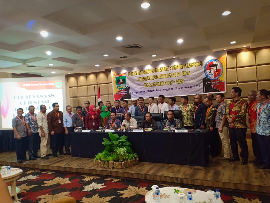 SETWAN - PENYELENGGARAAN ORIENTASI/PEMBEKALAN ANGGOTA DPRD KABUPATEN LIMAPULUH KOTA MASA JABATAN ...